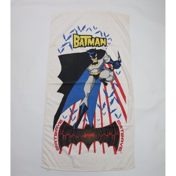 Vintage | Bath | Vintage 9s Dc Comics Batman Batwave Spell Out Terry ...